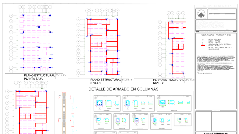 Tlaxcala Estructural Definitivo: Planos de Columnas K-01 - Studocu