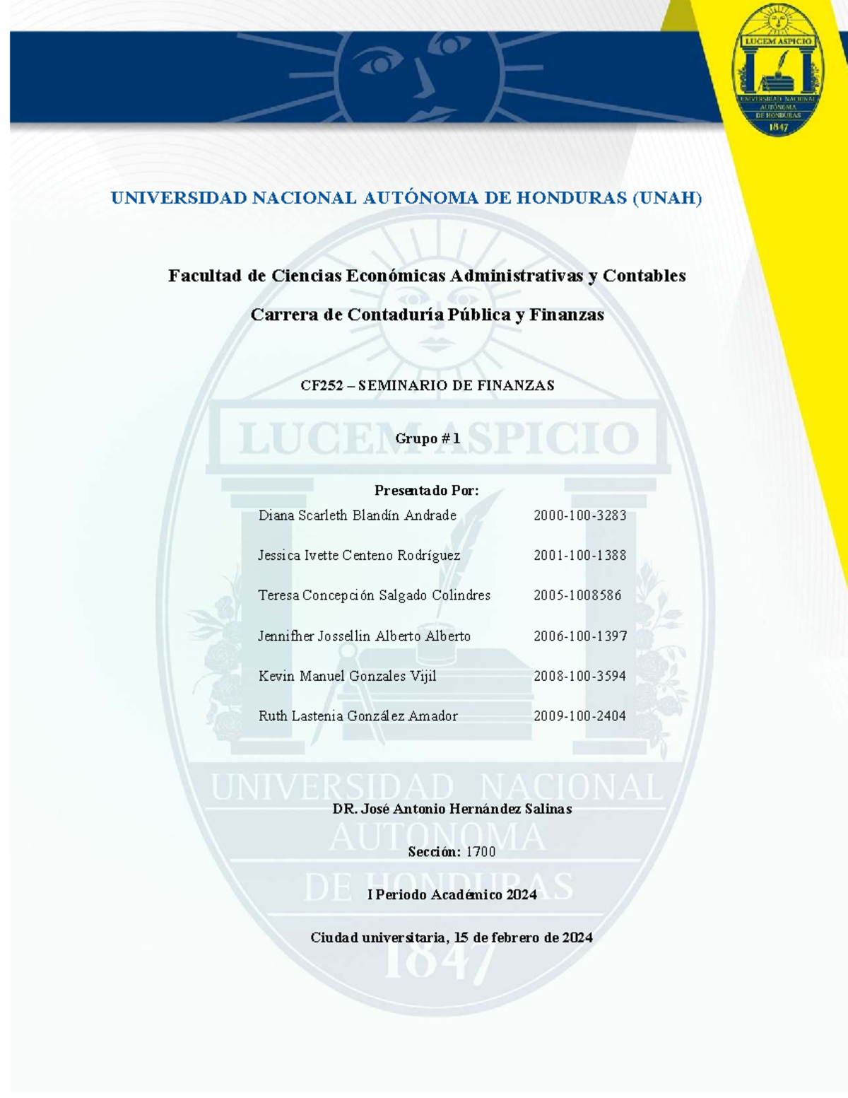 CASO DE ESTUDIO: ANÁLISIS FINANCIERO DE RENALDO SUPPLY CO. (CF252 ...