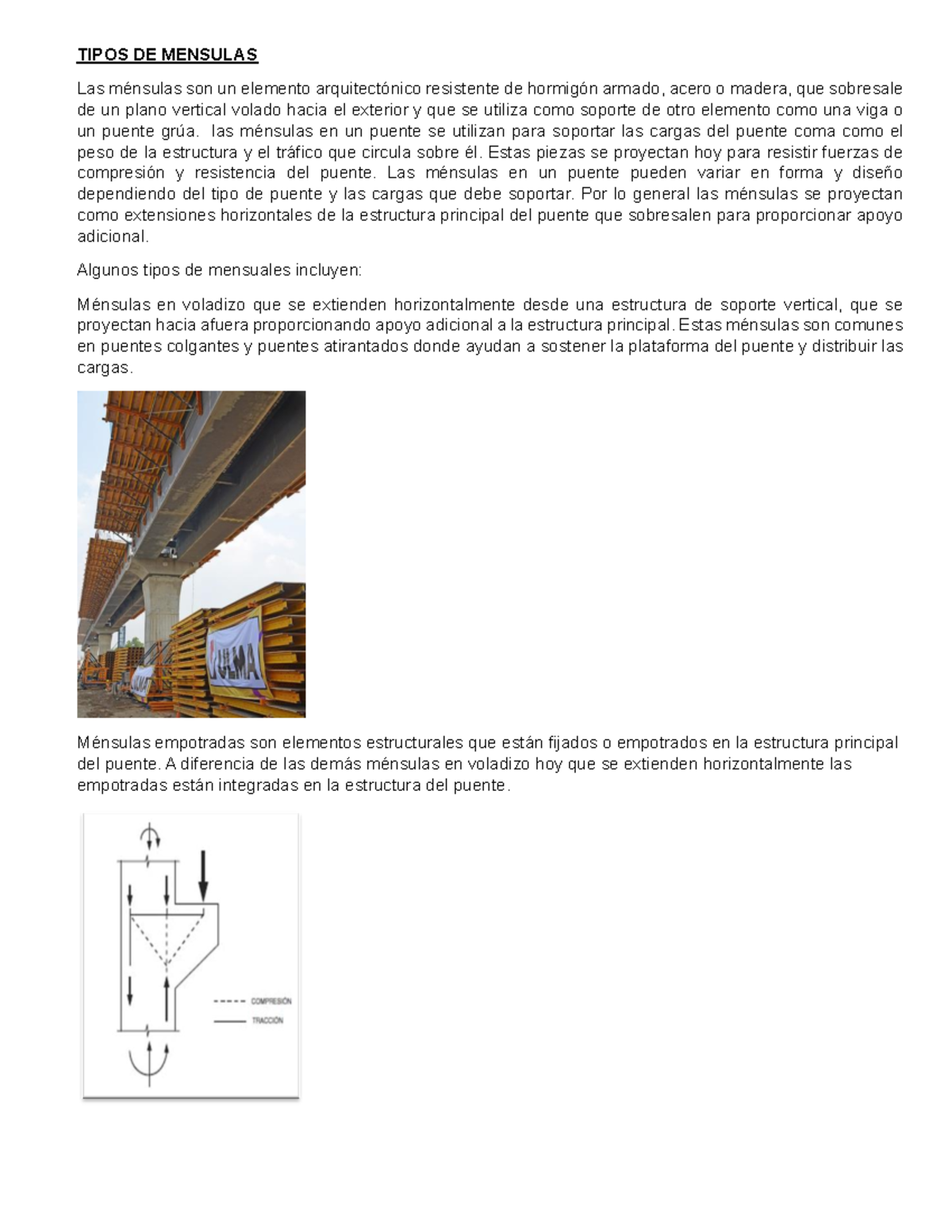Tipos de Ménsulas, Estribos, Losacero, Vigas y Terraplenes en ...