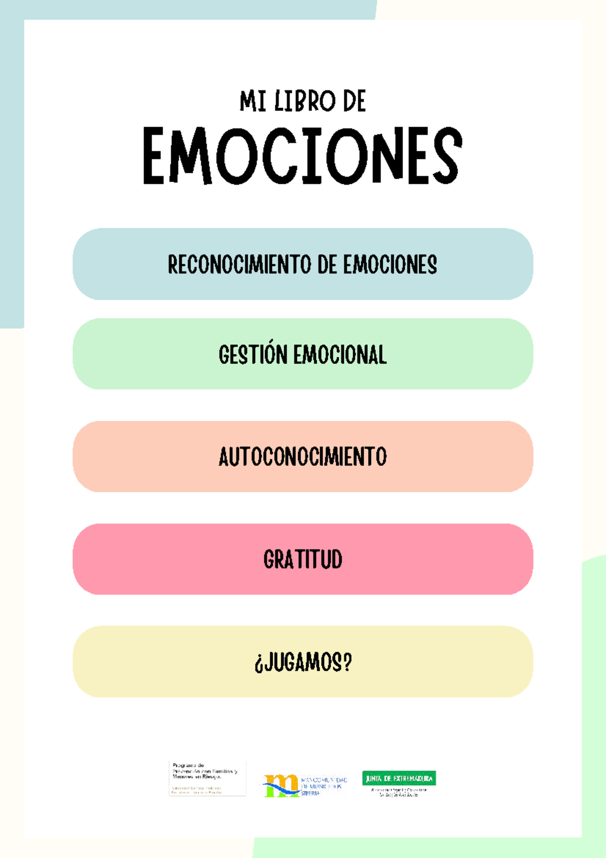 MI LIBRO DE EMOCIONES: Reconocimiento y Gestión Emocional - Studocu