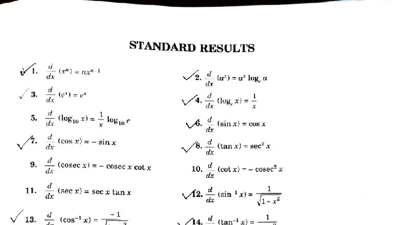 Calculus Derivatives and Integrals Notes (MATH 101) - Studocu