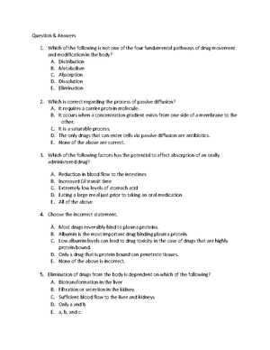 Wwham - notes relating to the second semester's pharmacy practice ...