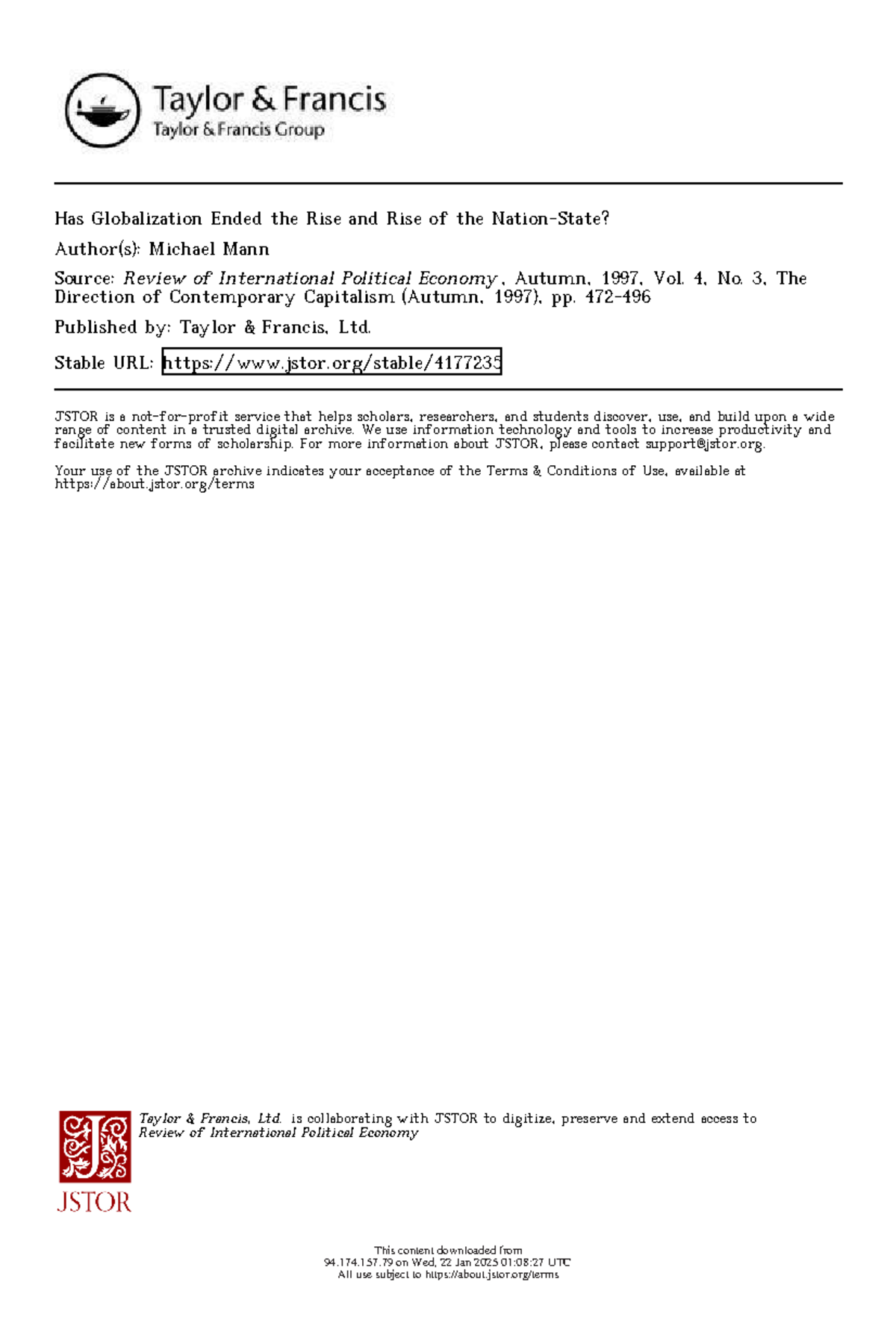Globalization and Its Impact on the Nation-State: An Analysis - Has ...