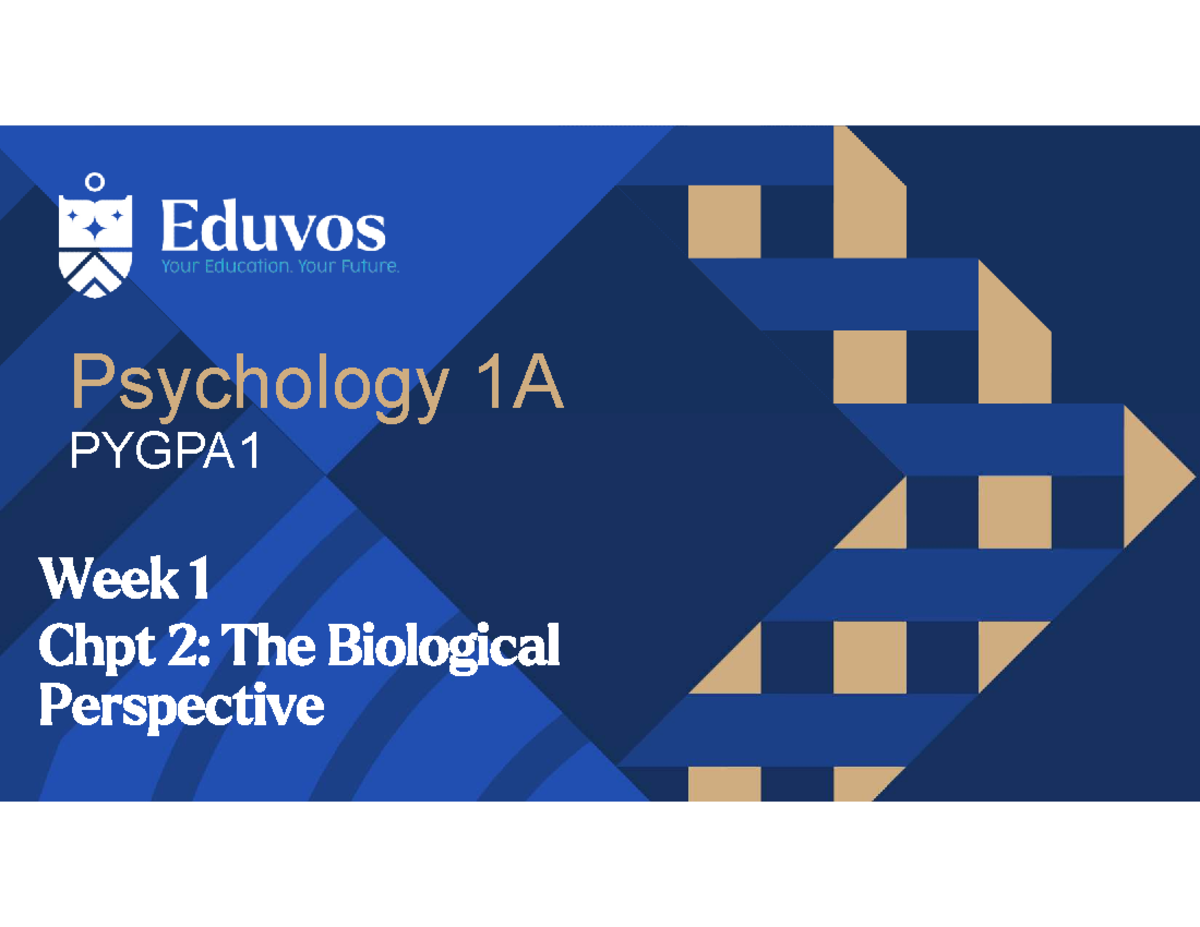 Psychology 1A PYGPA1 Chapter 2 - Biological Perspective Notes - Studocu