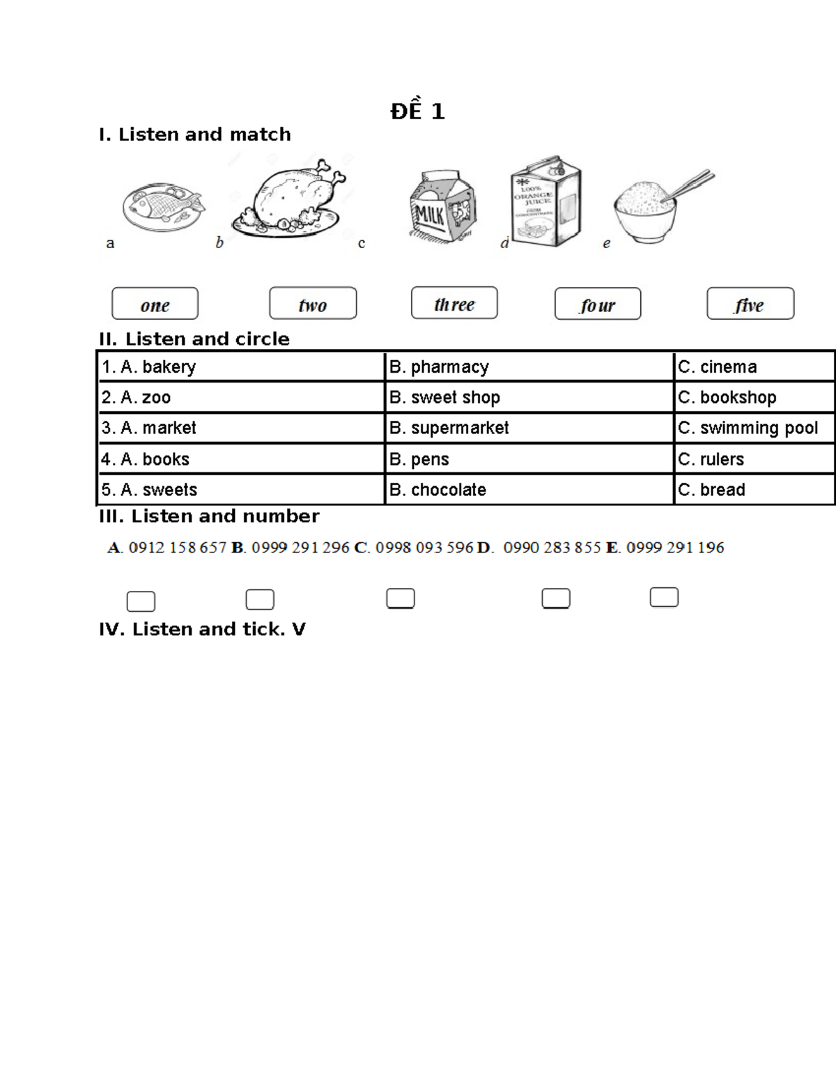 Grade 4 Listening Practice: Fun Activities and Vocabulary Skills - Studocu