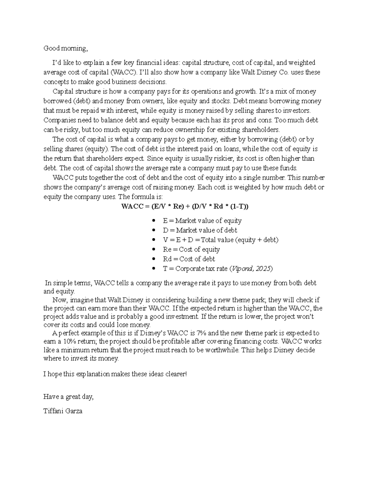 FIN 330 Module 4 Journal: Understanding WACC & Capital Structure in ...
