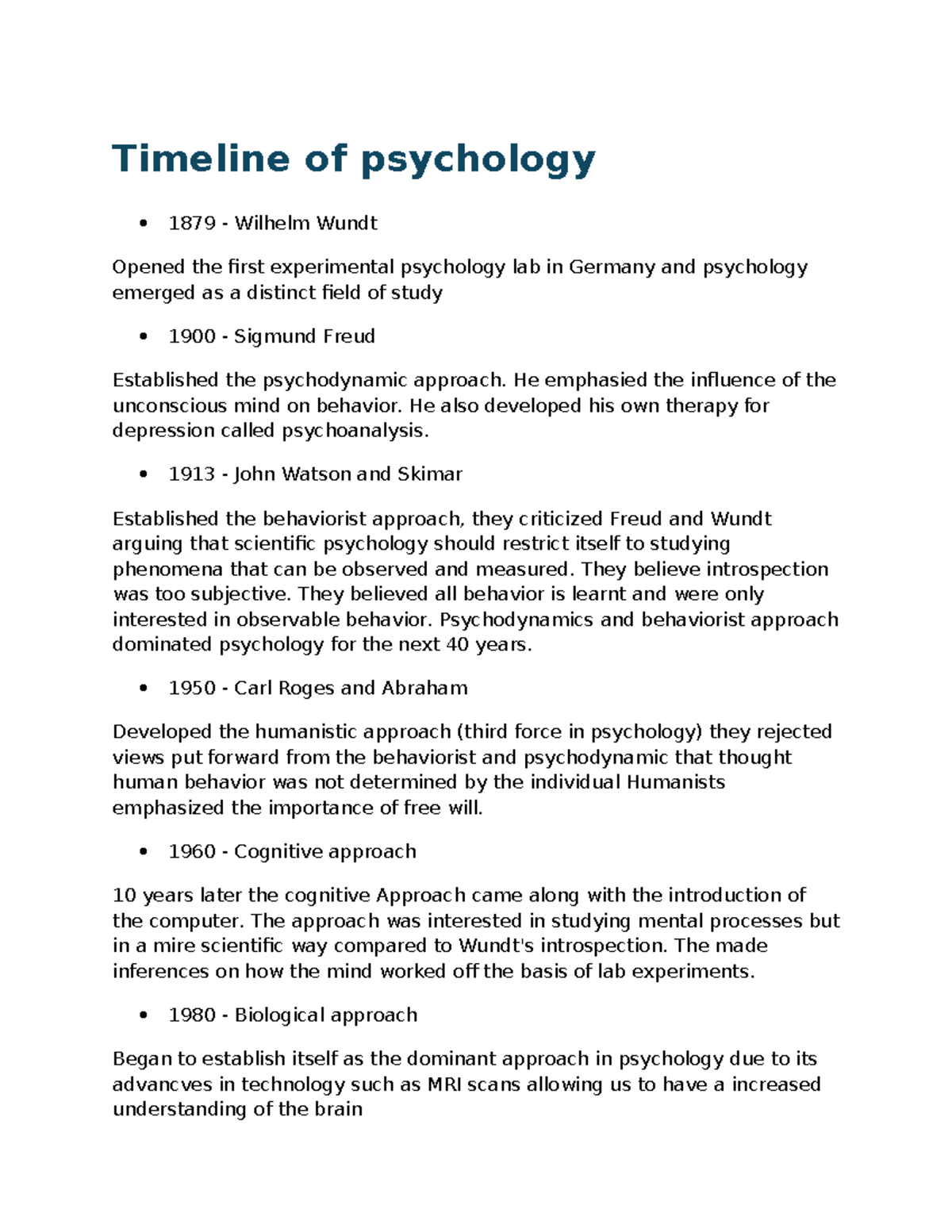 Document 10 - Timeline of psychology - Timeline of psychology 1879 ...