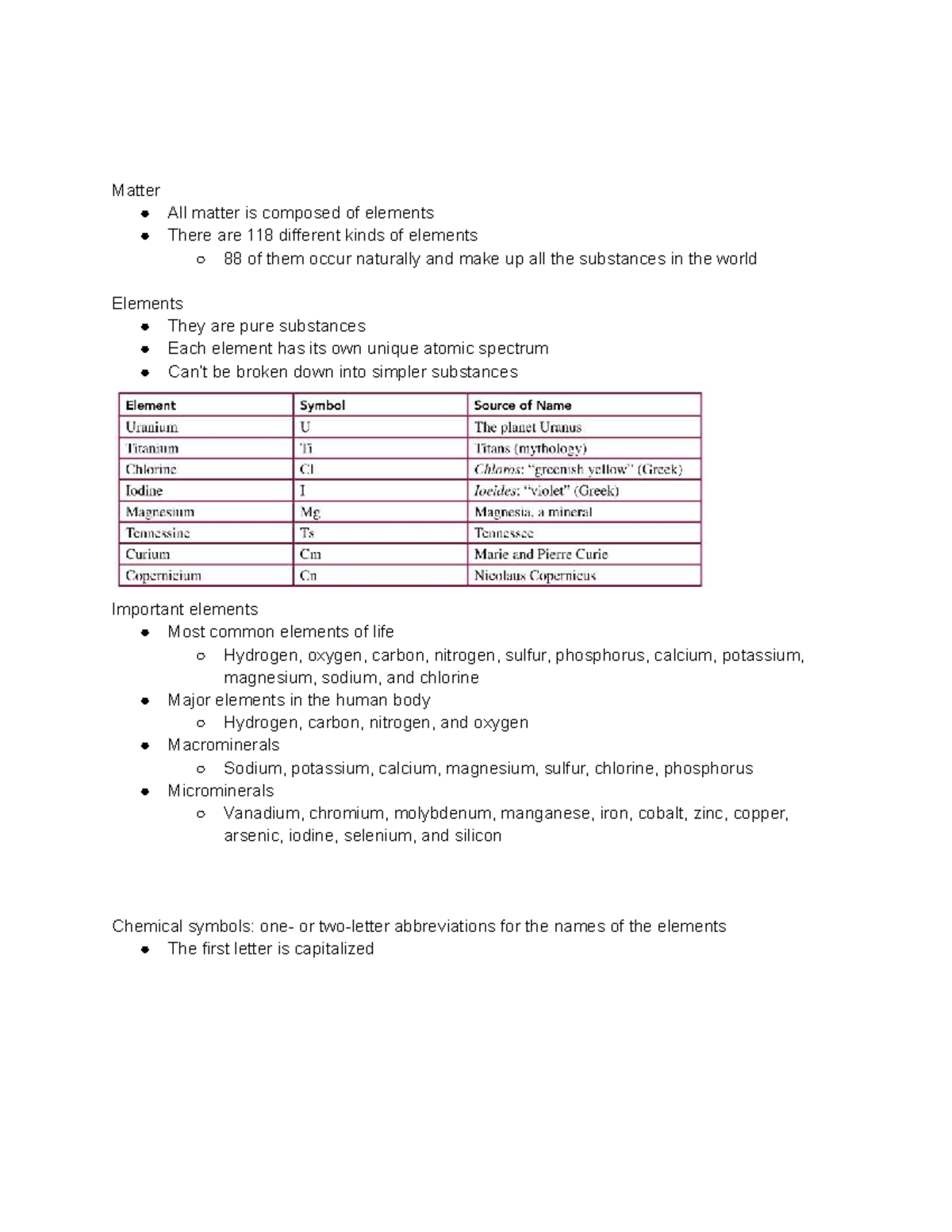 Chapter 4 - Chem: Elements, Atoms & Periodic Table Properties - Studocu