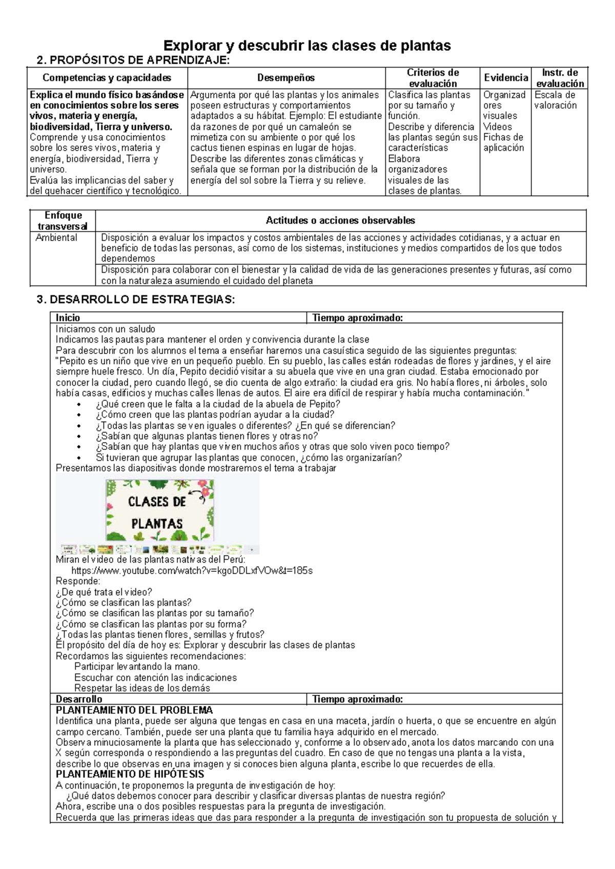 Exploración y Clasificación de Plantas: Actividades y Estrategias - DIA ...
