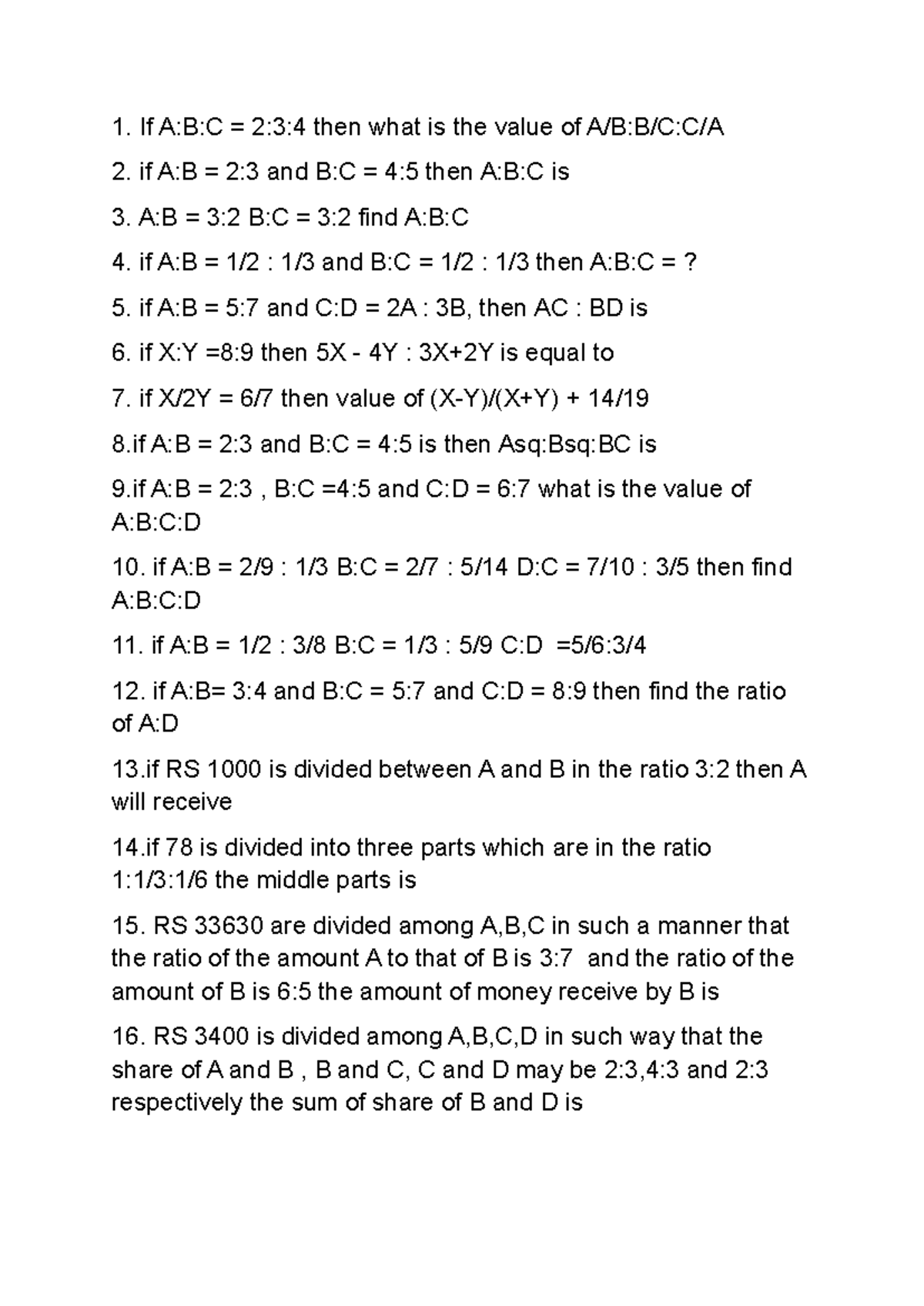 Mathematical Ratios and Proportions: A Comprehensive Guide (MATH101 ...