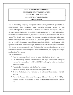 [Solved] Journalize the following transactions in the books of Ms Kothari - MBA Accounting for ...