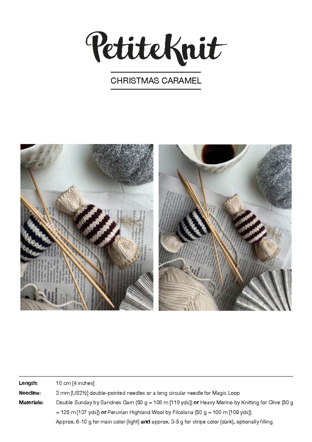 Christmas Caramel Knitting Pattern (3 mm Needles) - Studocu