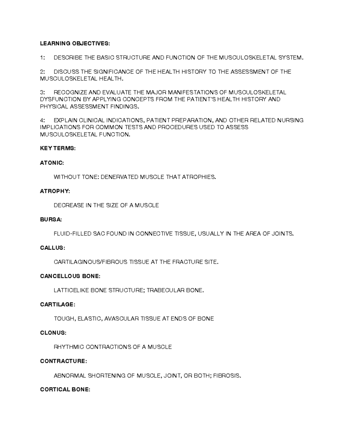 Chapter 35: Assessment of Musculoskeletal Function and Health - Studocu