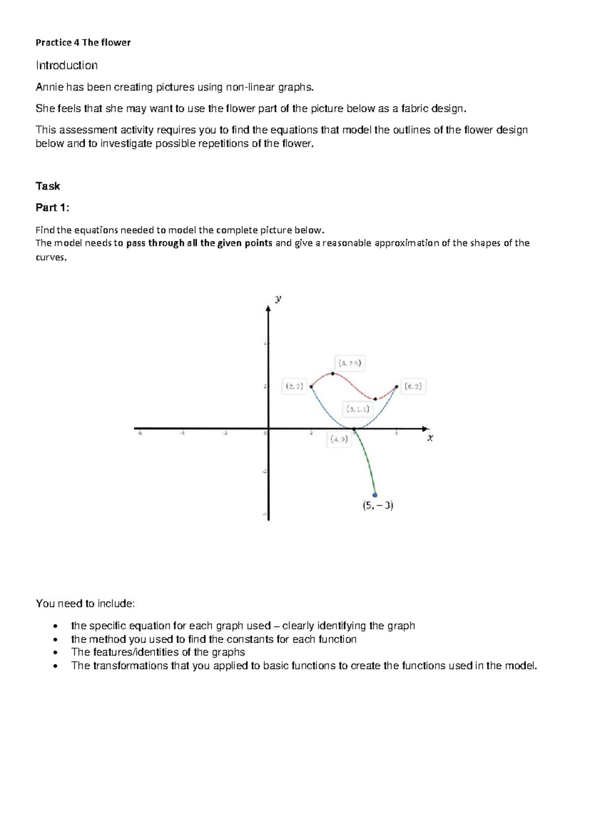 Practice Task 2: Modeling Flower Designs with Graphs - Studocu