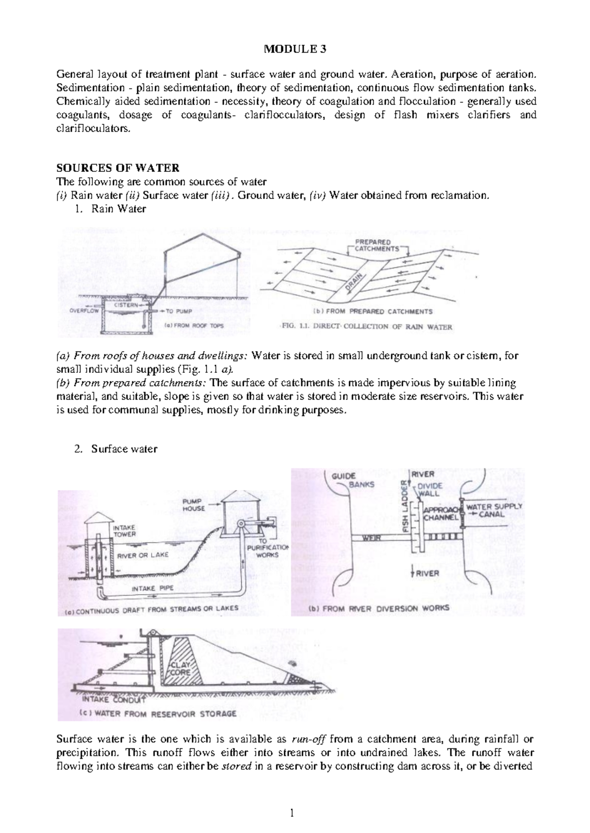 MODULE 3: Lecture Notes on Water Treatment Principles and Techniques ...