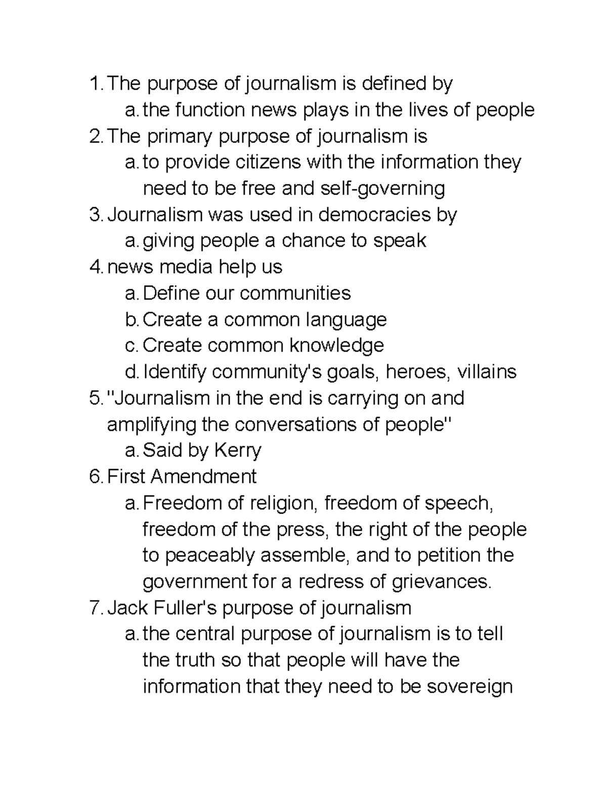 Chapter 1: Understanding Journalism by Kovach & Rosenstiel - Studocu