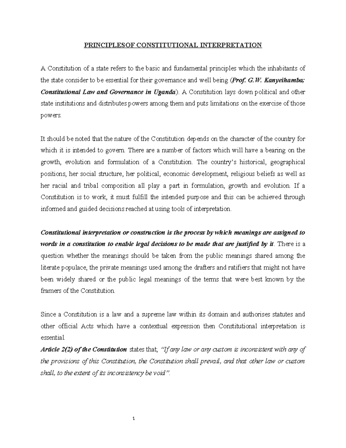 Principles of Constitutional Interpretation - PRINCIPLESOF ...