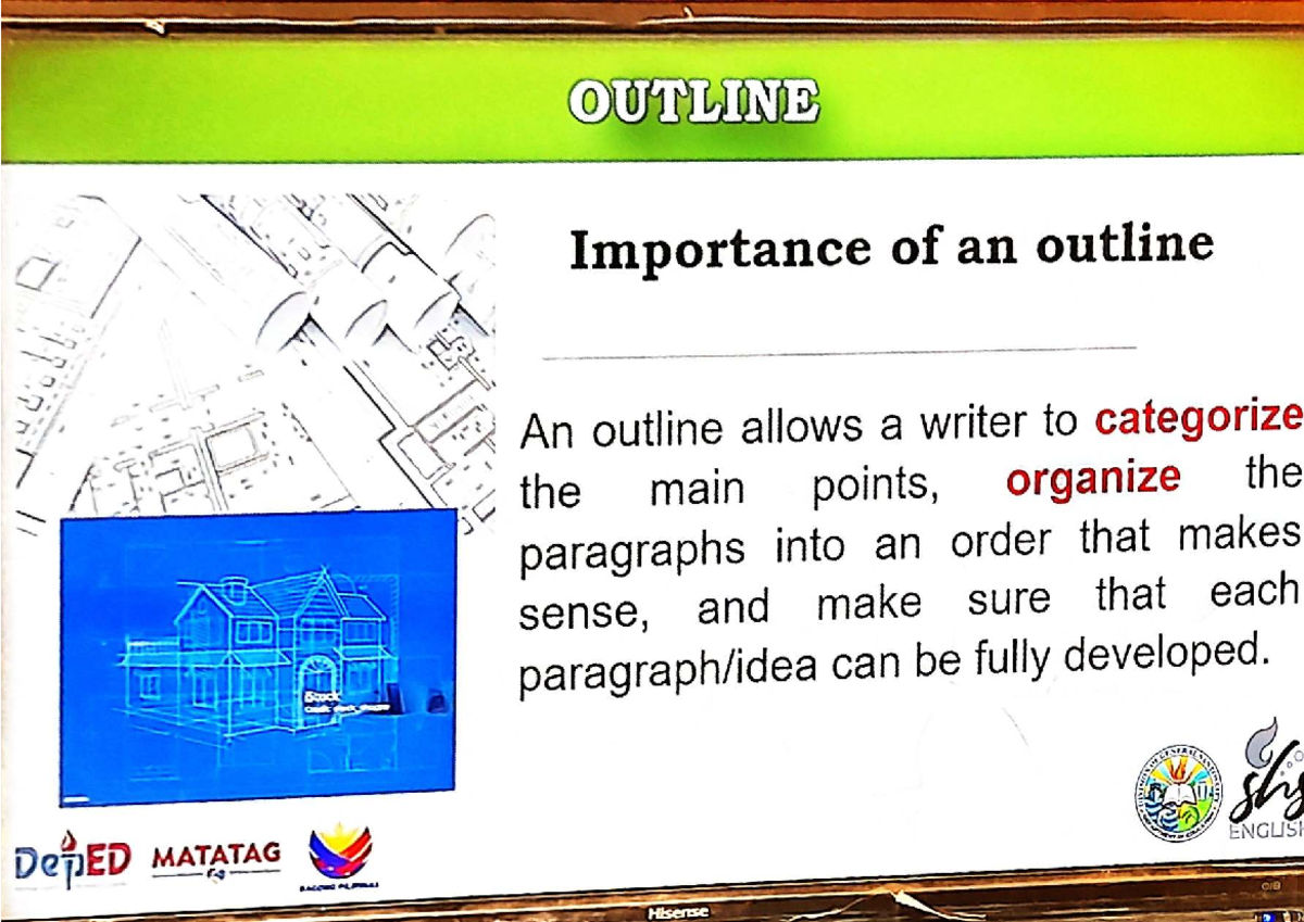 EAPP-lesson 5 - Importance of Outlines in Writing - Studocu