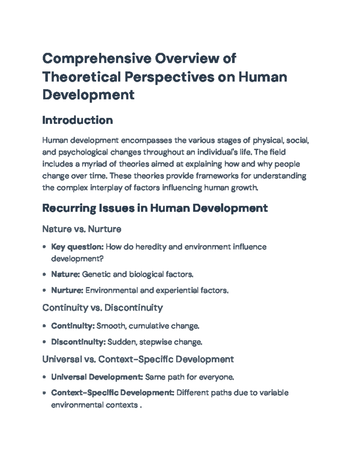 Theoretical Perspectives and Research Methods in Human Development ...