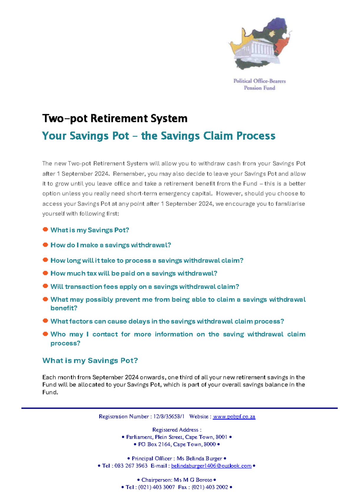 Two-Pot Savings Claim Process Pobpf 2024-08 v2a - Registration Number ...