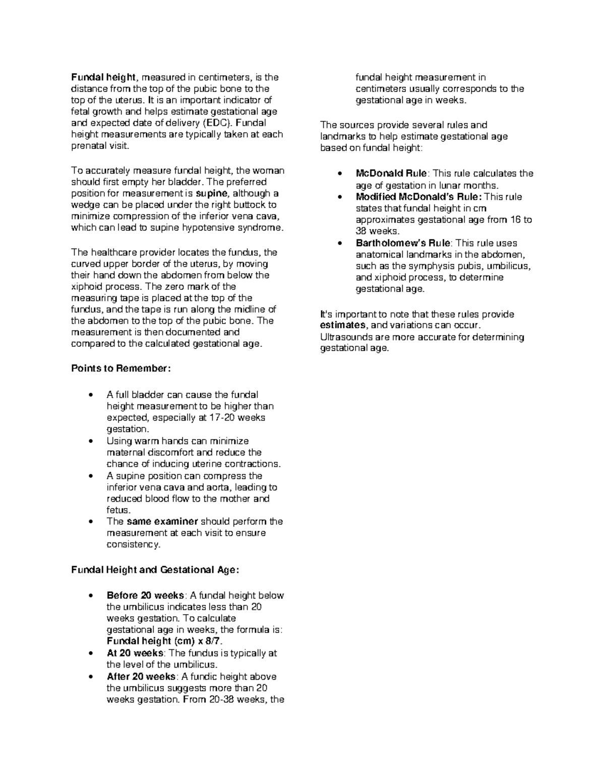 Fundal Height Measurement: Importance and Guidelines for BSN Students ...