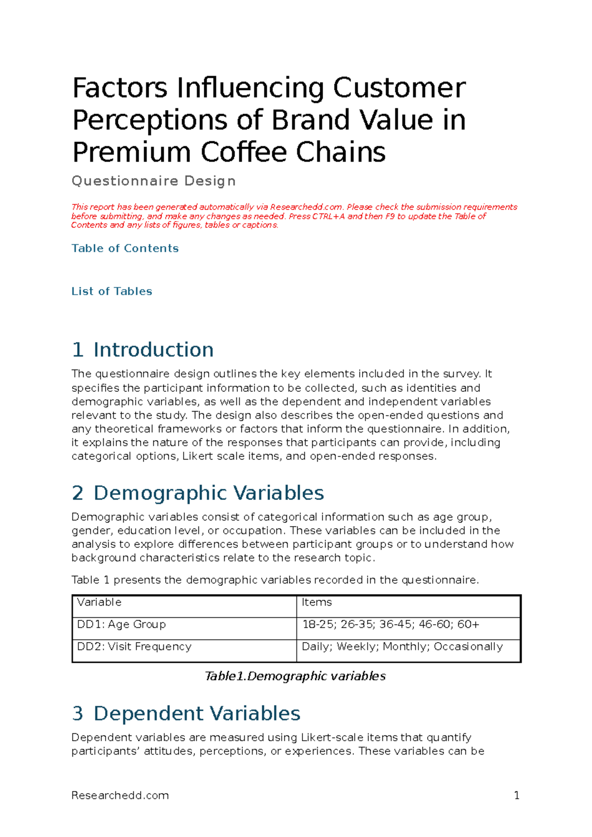 Factors Influencing Brand Value Perception in Premium Coffee Chains ...