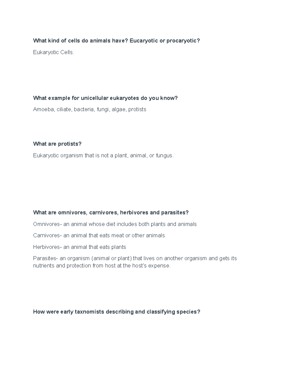 Bio Study Guide (Quiz 4): Eukaryotic Cells & Invertebrate ...