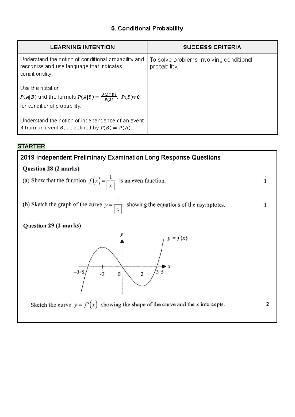 5. Conditional Probability: Understanding Independence and Notation ...