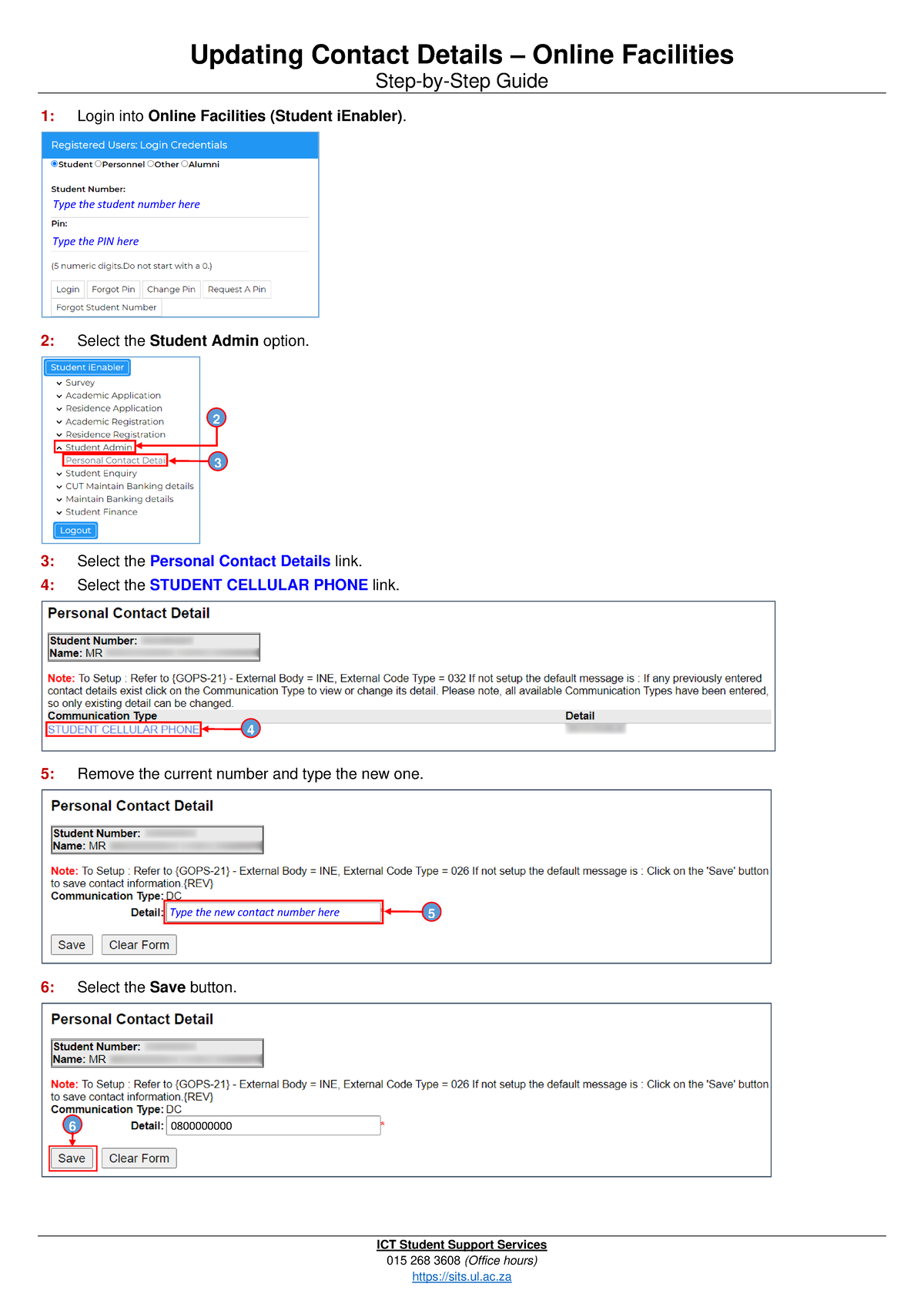 Online Facilities (i Enabler) - Update contact details - Updating Contact Details – Online - Studocu