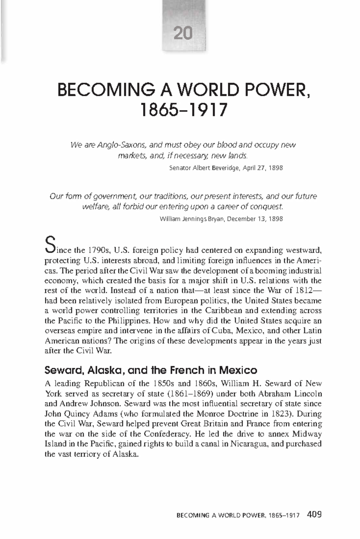 U.S. History: Becoming a World Power (1865-1917) - Key Events and ...