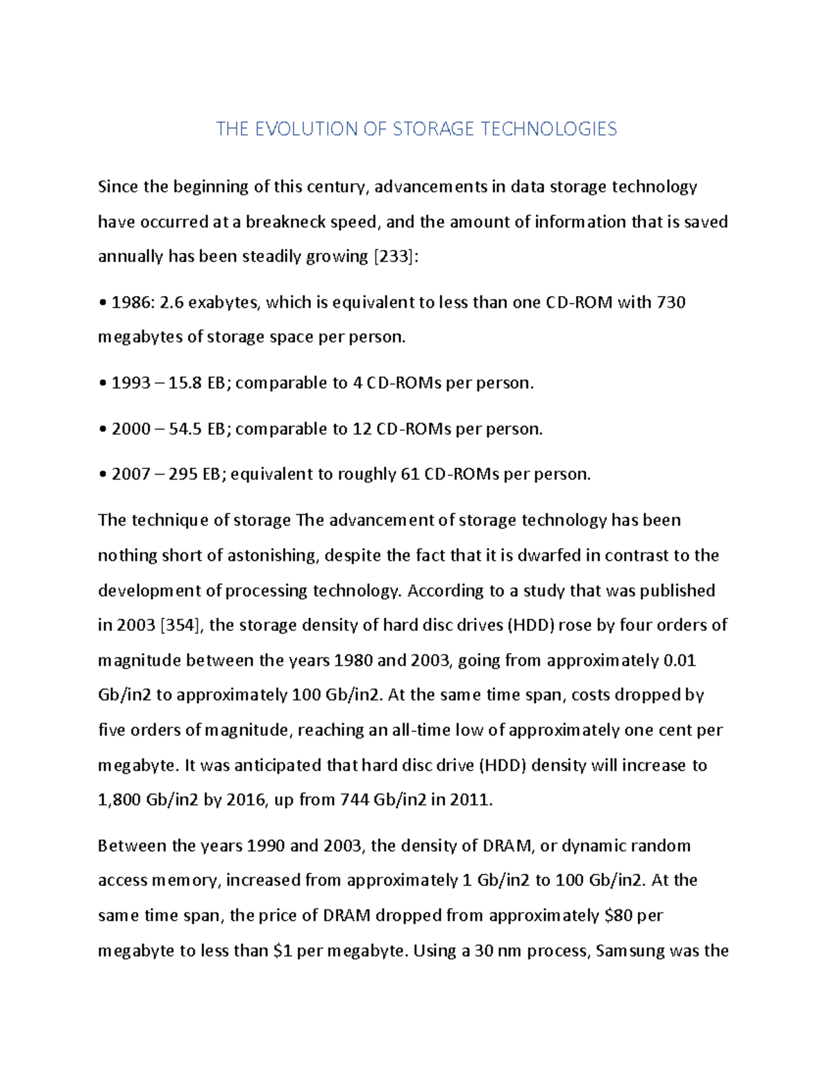 Evolution of Storage Technologies: Insights into Advancements and ...