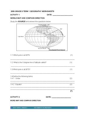 Lesson Plan IP Grade 4 SS Geography T1 W1 - Directorate: Curriculum GET ...