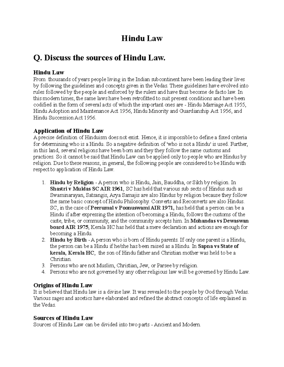 Religious and Charitable Endowments Under Hindu Law - A dedication or ...