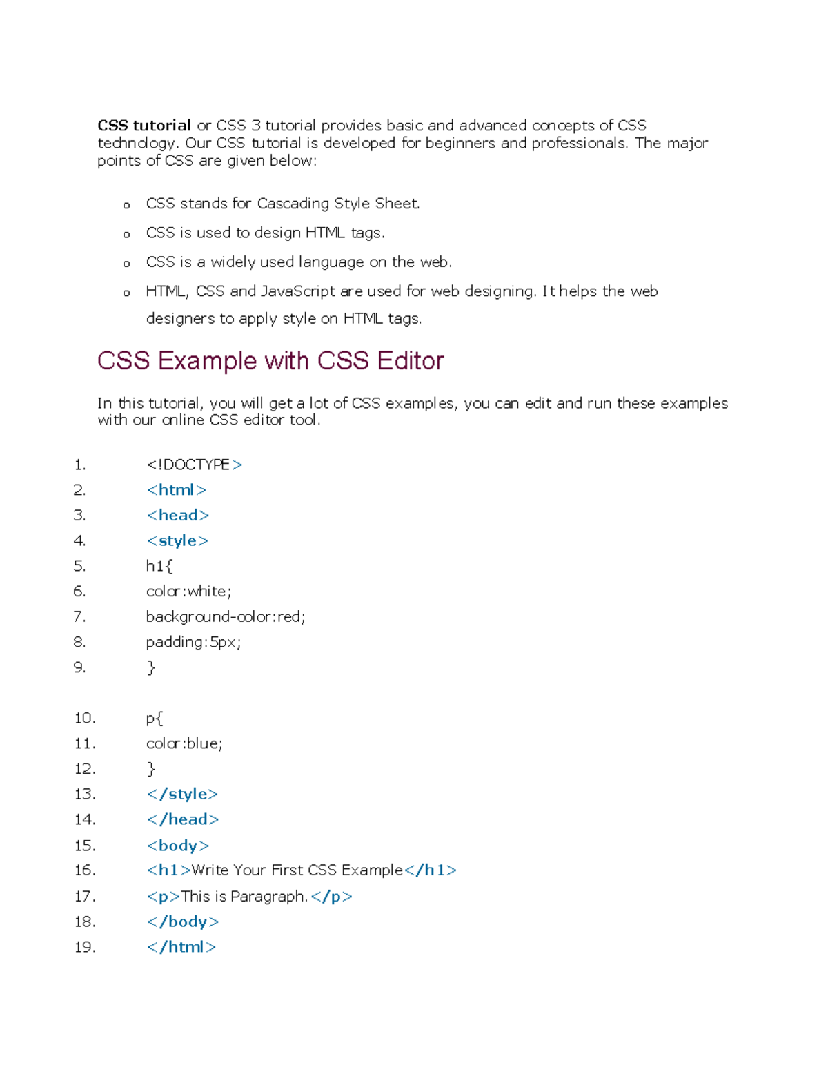 CSS - notes - CSS tutorial or CSS 3 tutorial provides basic and ...