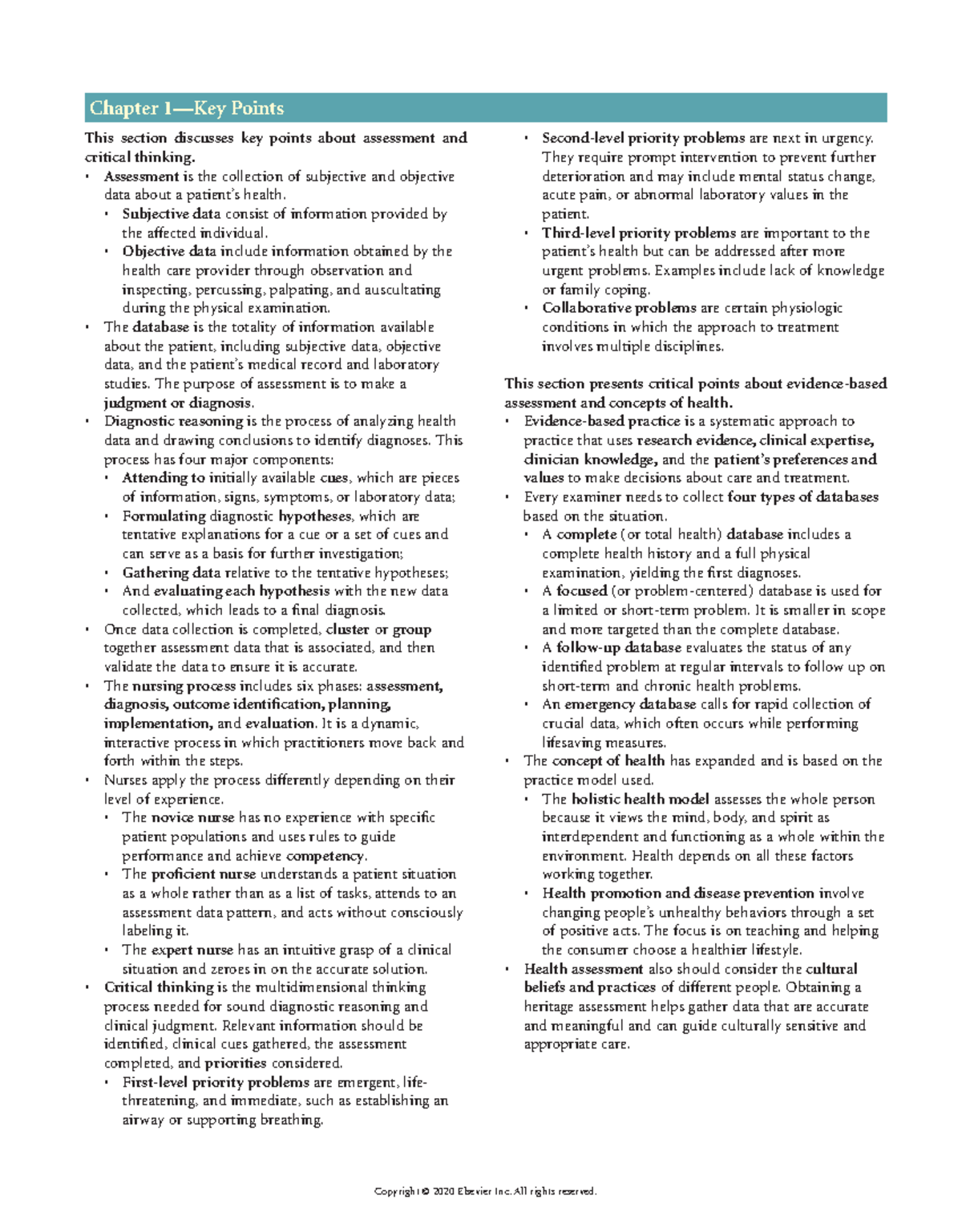 Assessment and Critical Thinking in Healthcare - Studocu