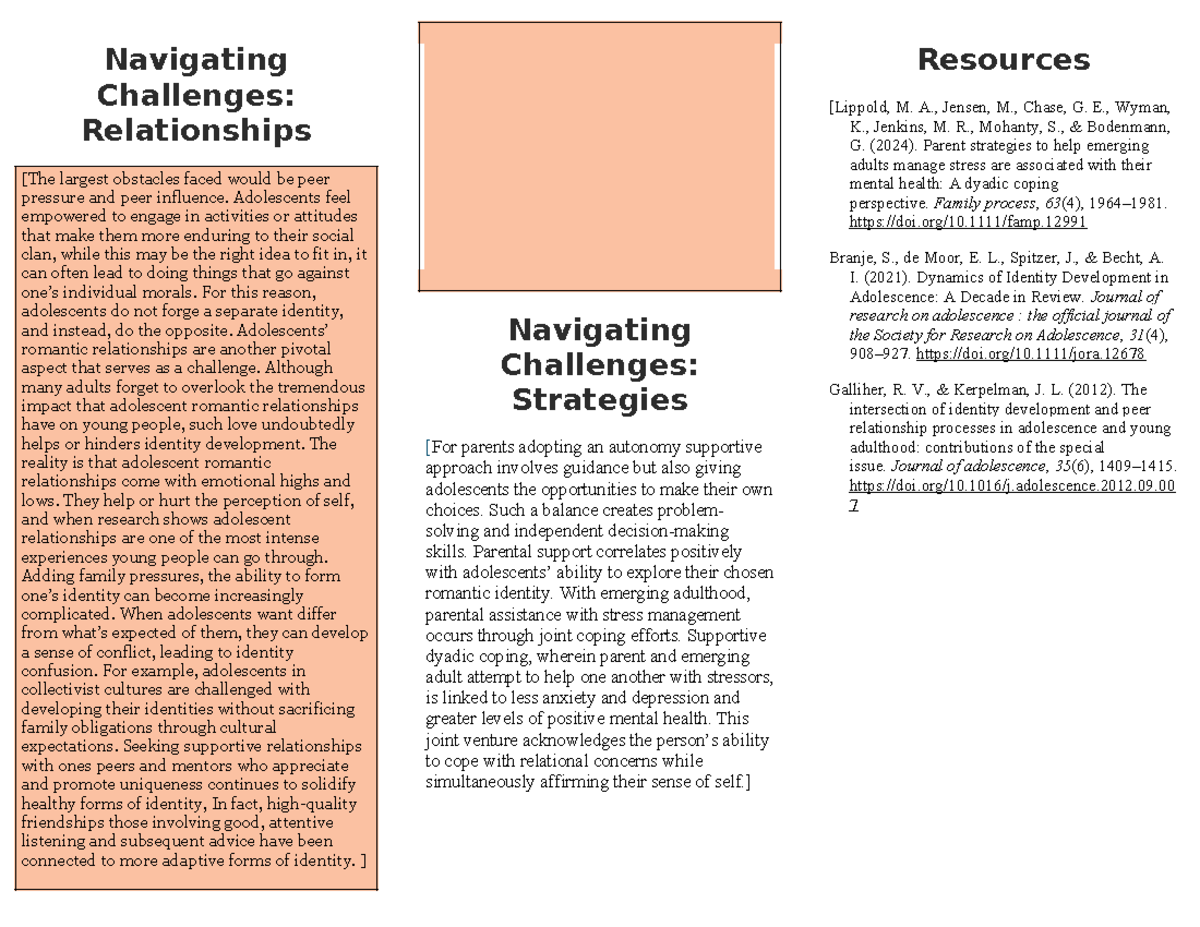 Navigating Relationships and Identity Challenges in Adolescence: PSY ...