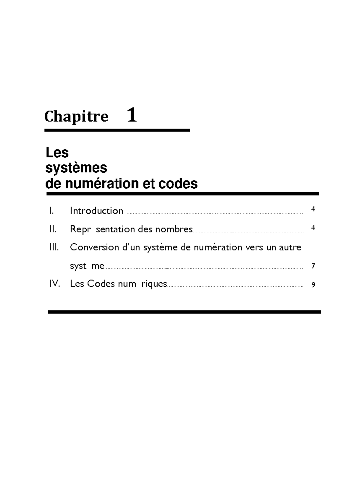 Chapitre 1 : Systèmes de numération et codes - Cours numérique A.U ...