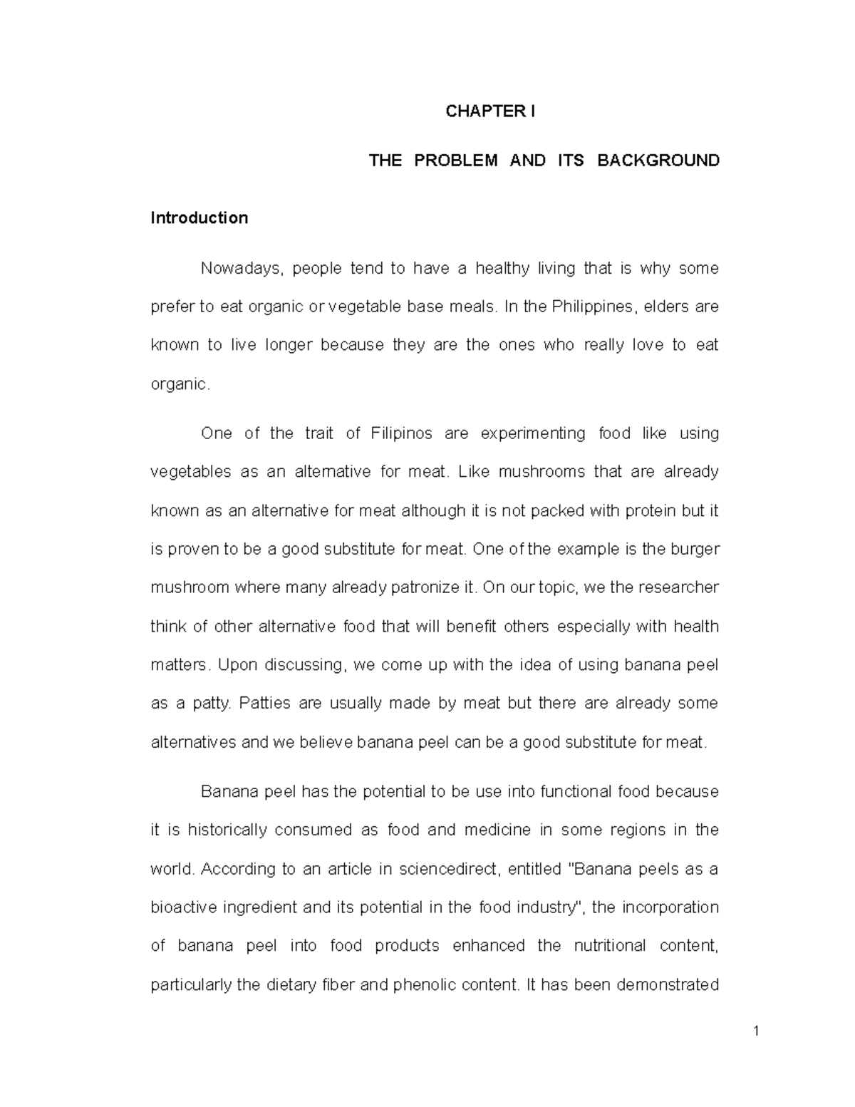 Utilization of Banana Peel in Patty Production Research Paper (Final ...