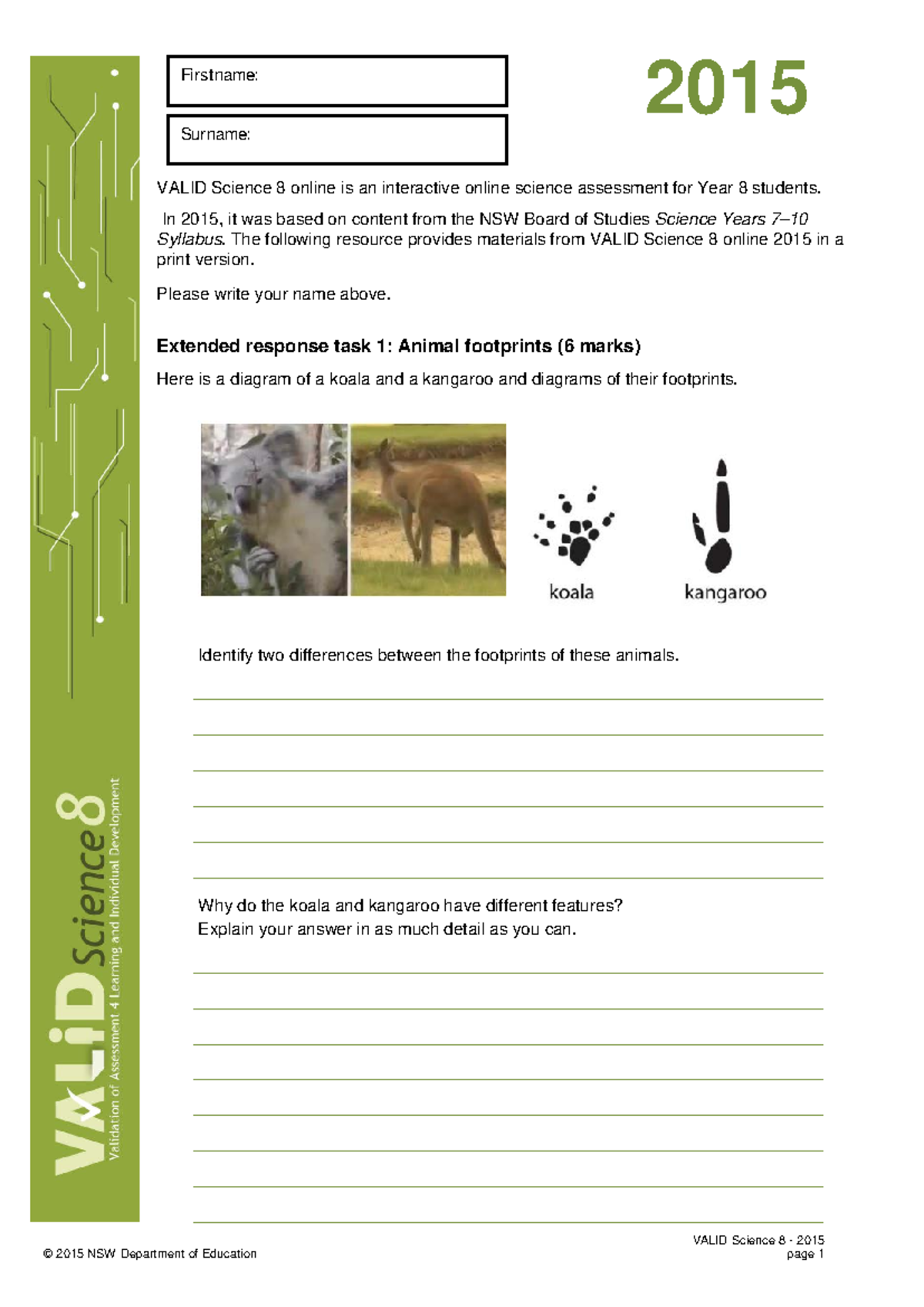 VALID Science 8 Assessment Resources - 2015 - Studocu