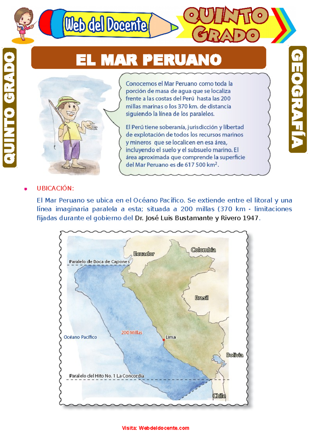 Características del Mar Peruano para Quinto Grado de Primaria - Studocu