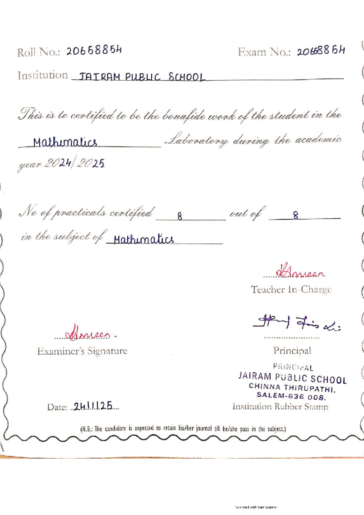Mathematics Laboratory Record - Roll No. 20658854 - Studocu