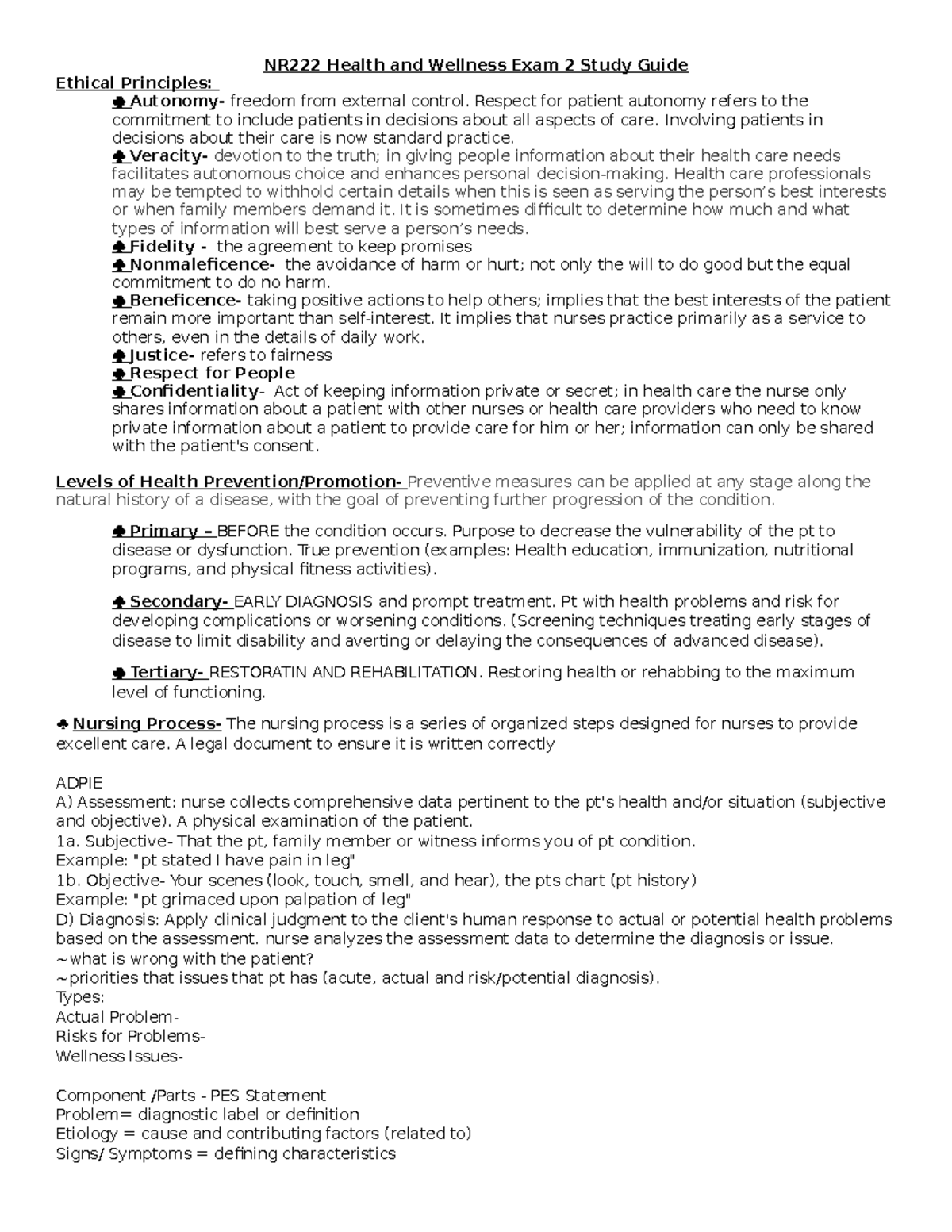 Health and wellness study exam 2 study guide - Health and Wellness Exam ...