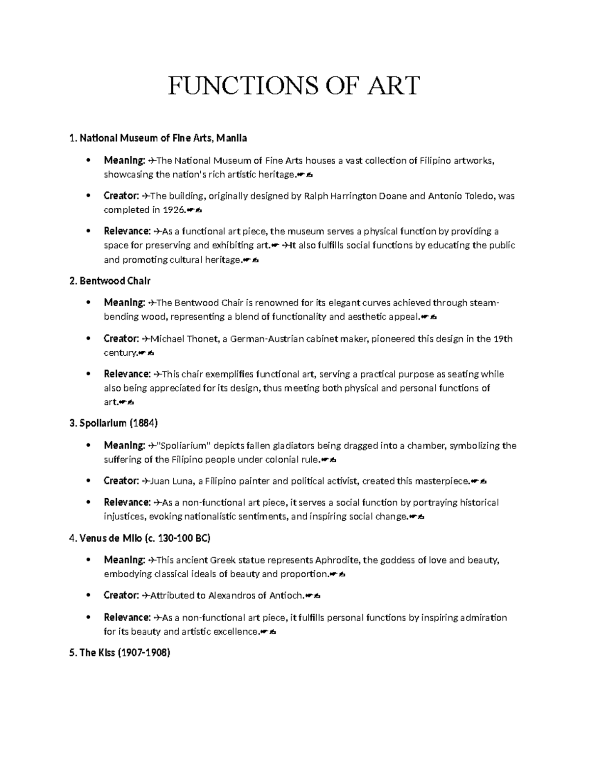 Functions of Art: Examples and Explanations (ART 101) - Studocu