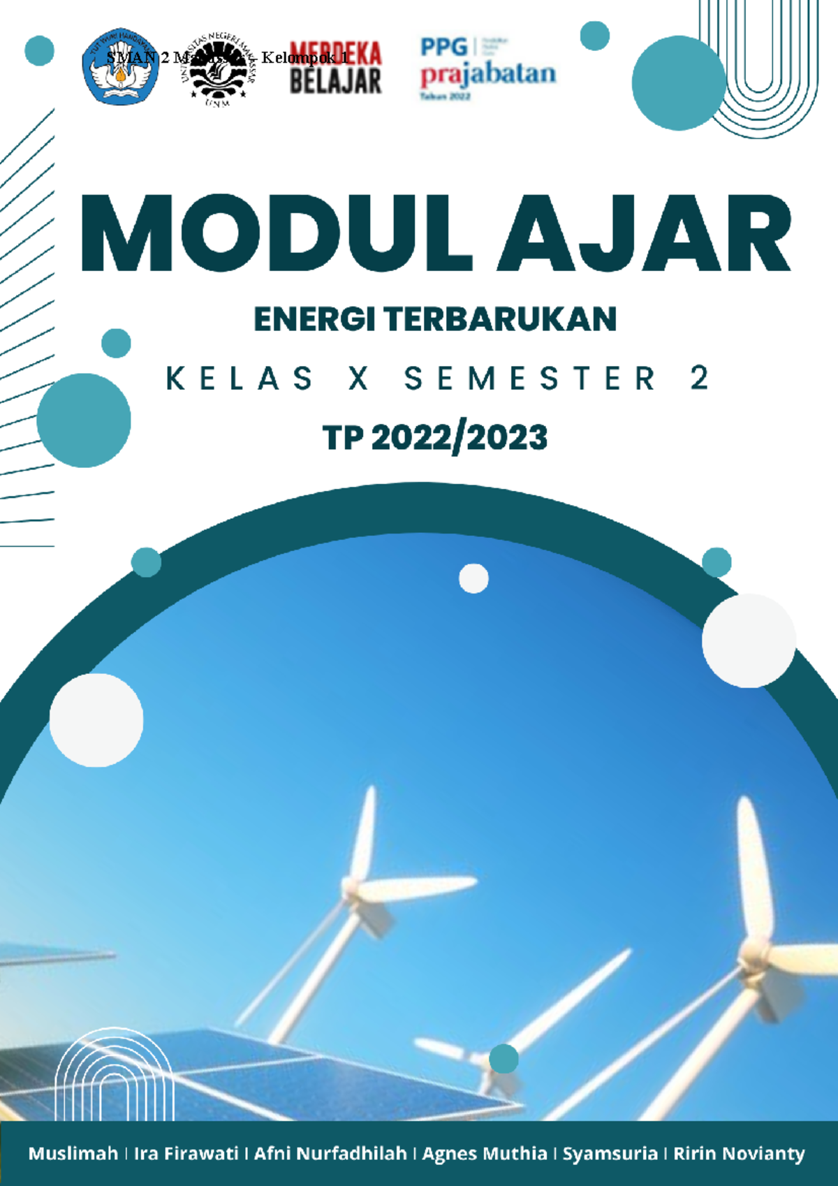Modul AJAR Energi Terbarukan - PPG Prajabatan SMAN 2 Makassar - Studocu