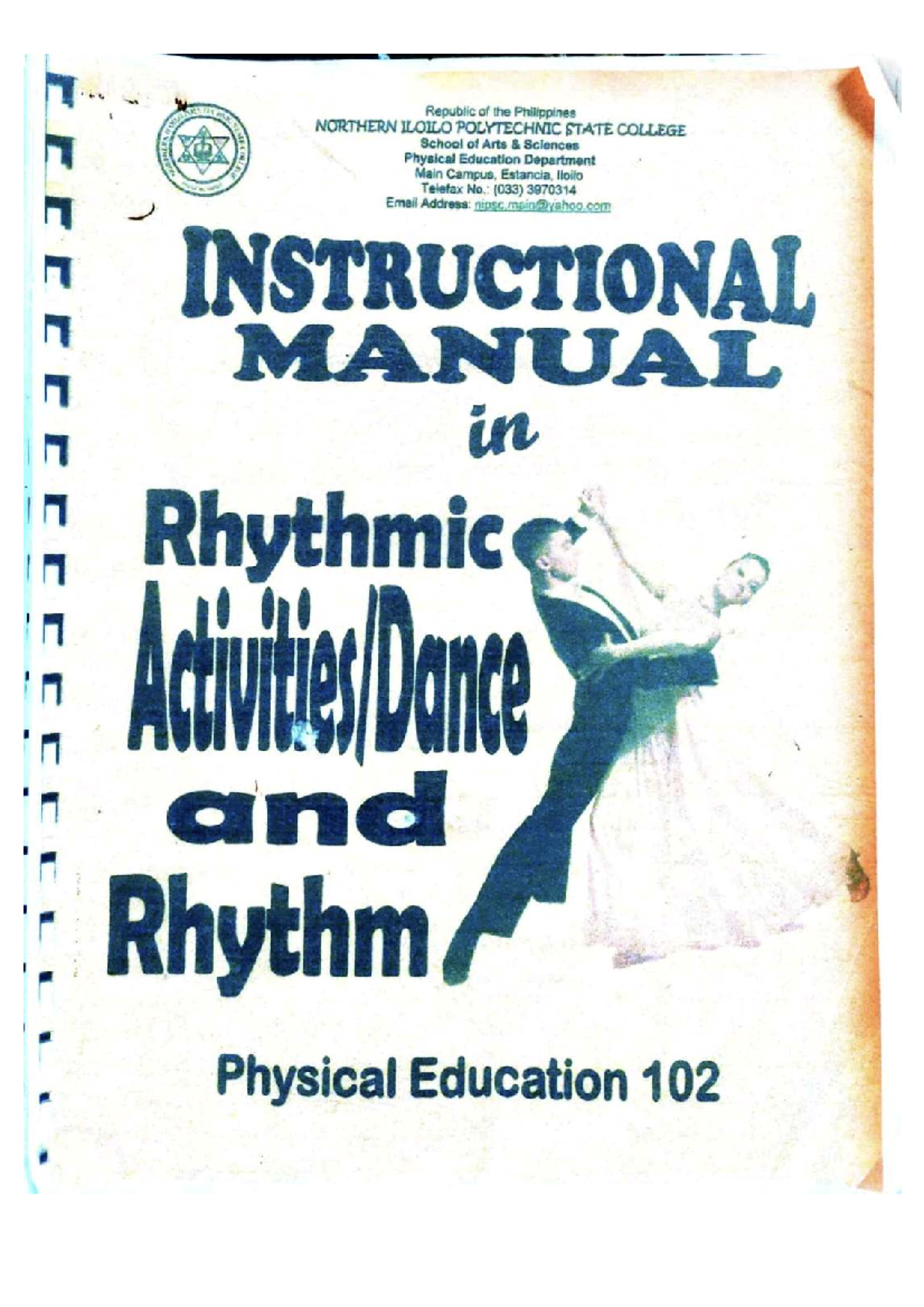 Rhythmic and Dance Instructional Manual for PE 102 - Studocu