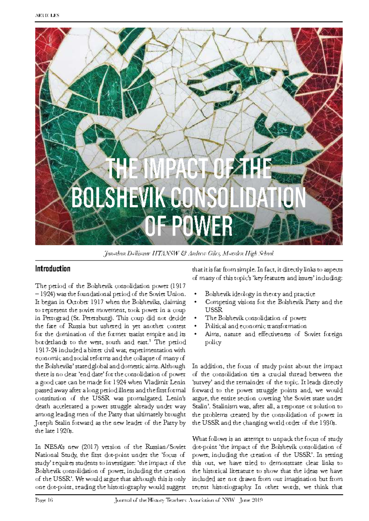 HTANSW 8: The Impact of Bolshevik Consolidation of Power (1917-1924 ...