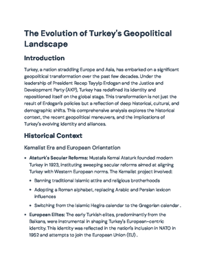 Turkey's Geopolitical Realignment: Historical Context & Current Trends ...