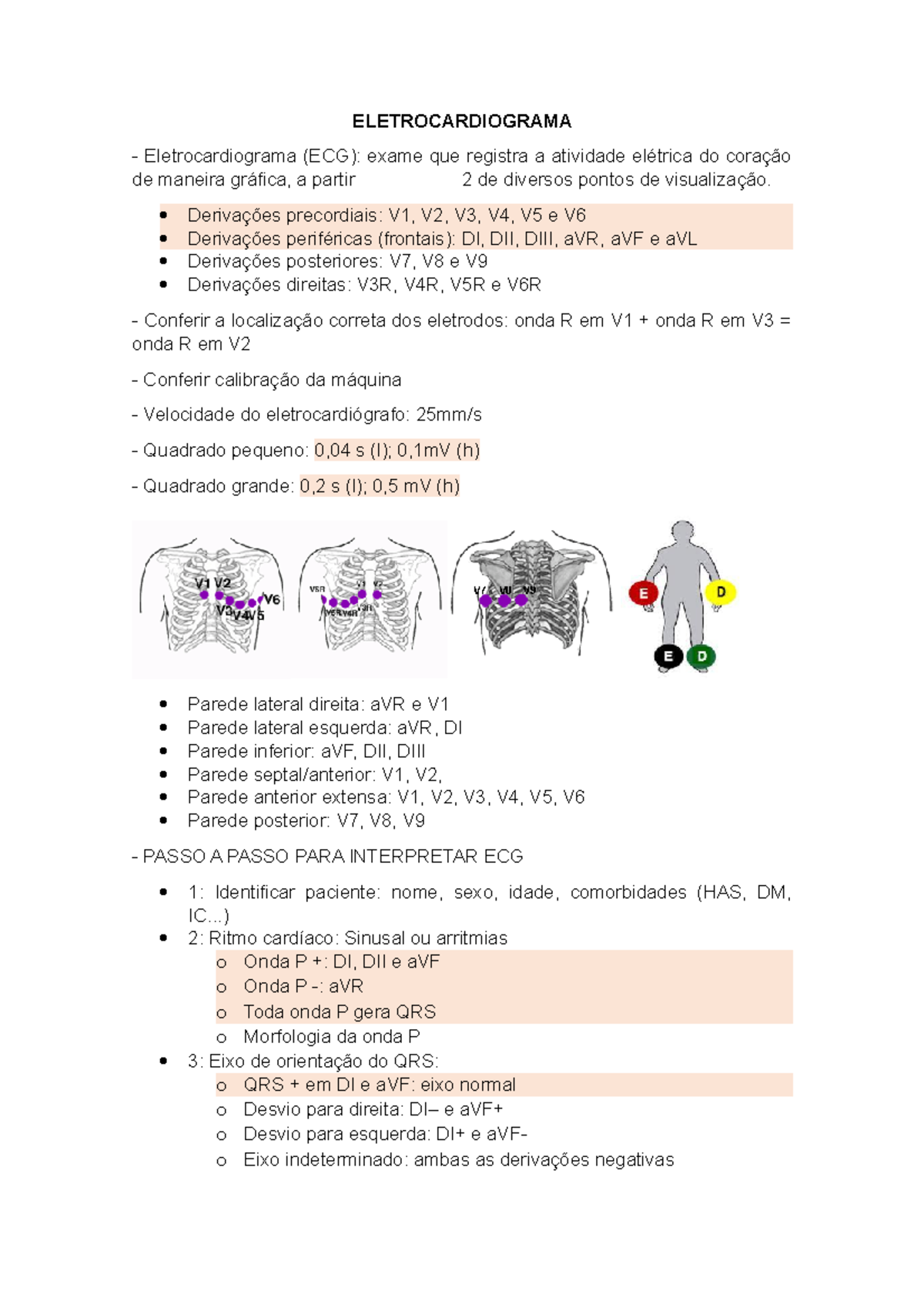 Eletrocardiograma - passo a passo para ler o ECG - ELETROCARDIOGRAMA ...