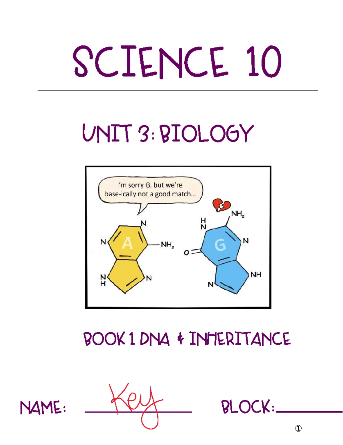 Science 10 Unit 3: Biology Book 2 - Mutations & Evolution Key - Studocu