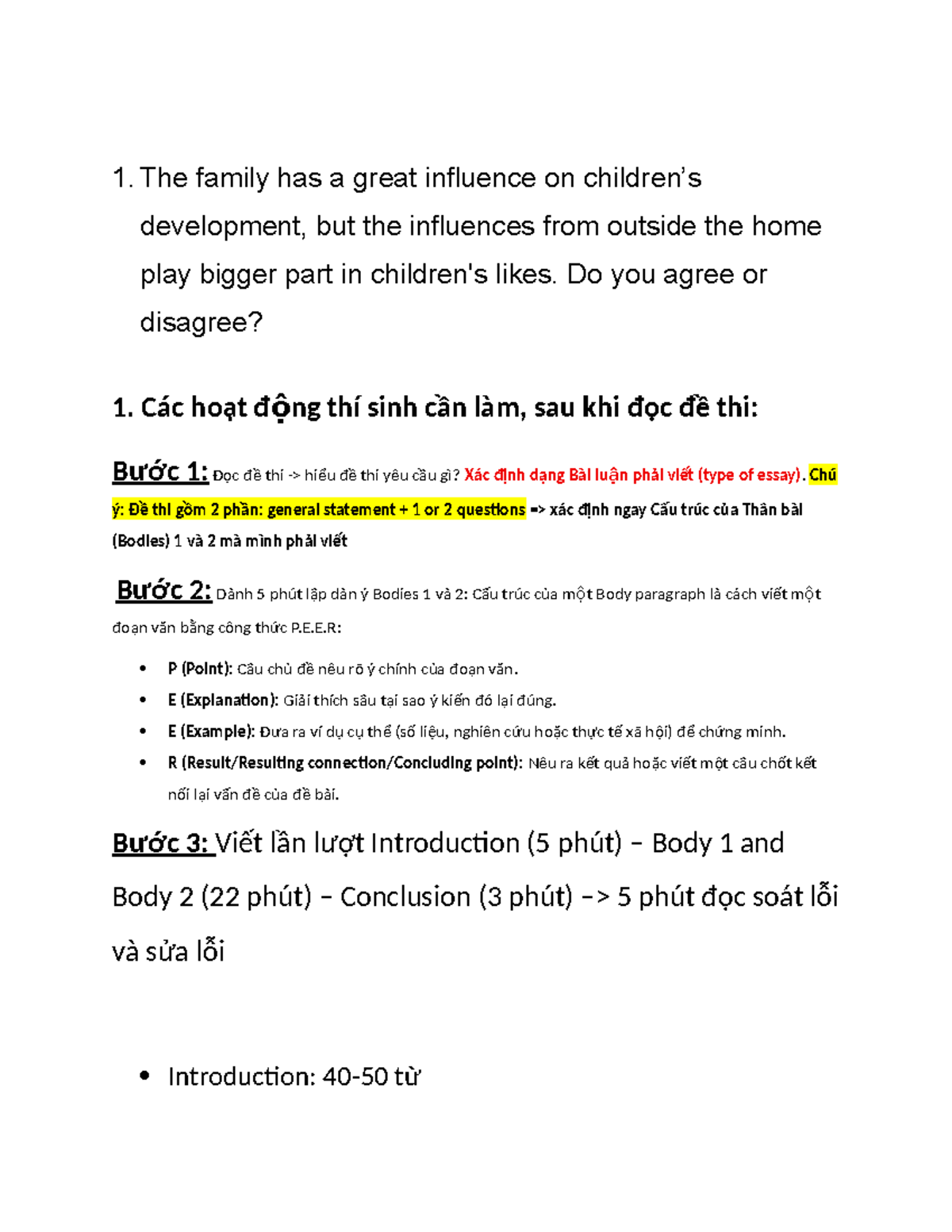 1. Essay Notes: Family vs. External Influences on Child Development ...
